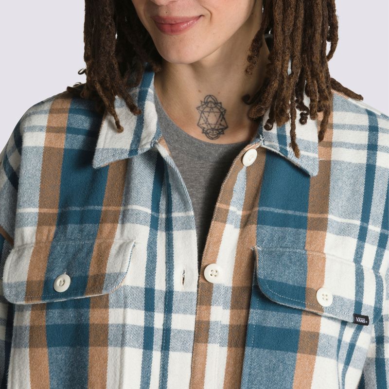 Chaqueta Eliza Os Woven Shacket Vans Teal-Vans Chile