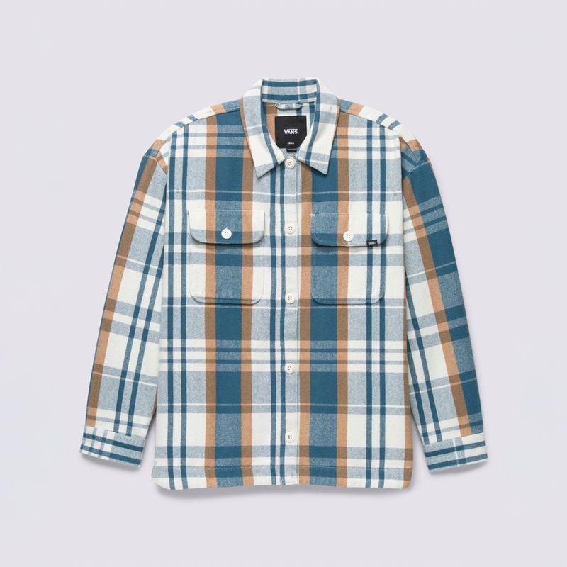 Chaqueta Eliza Os Woven Shacket Vans Teal-Vans Chile