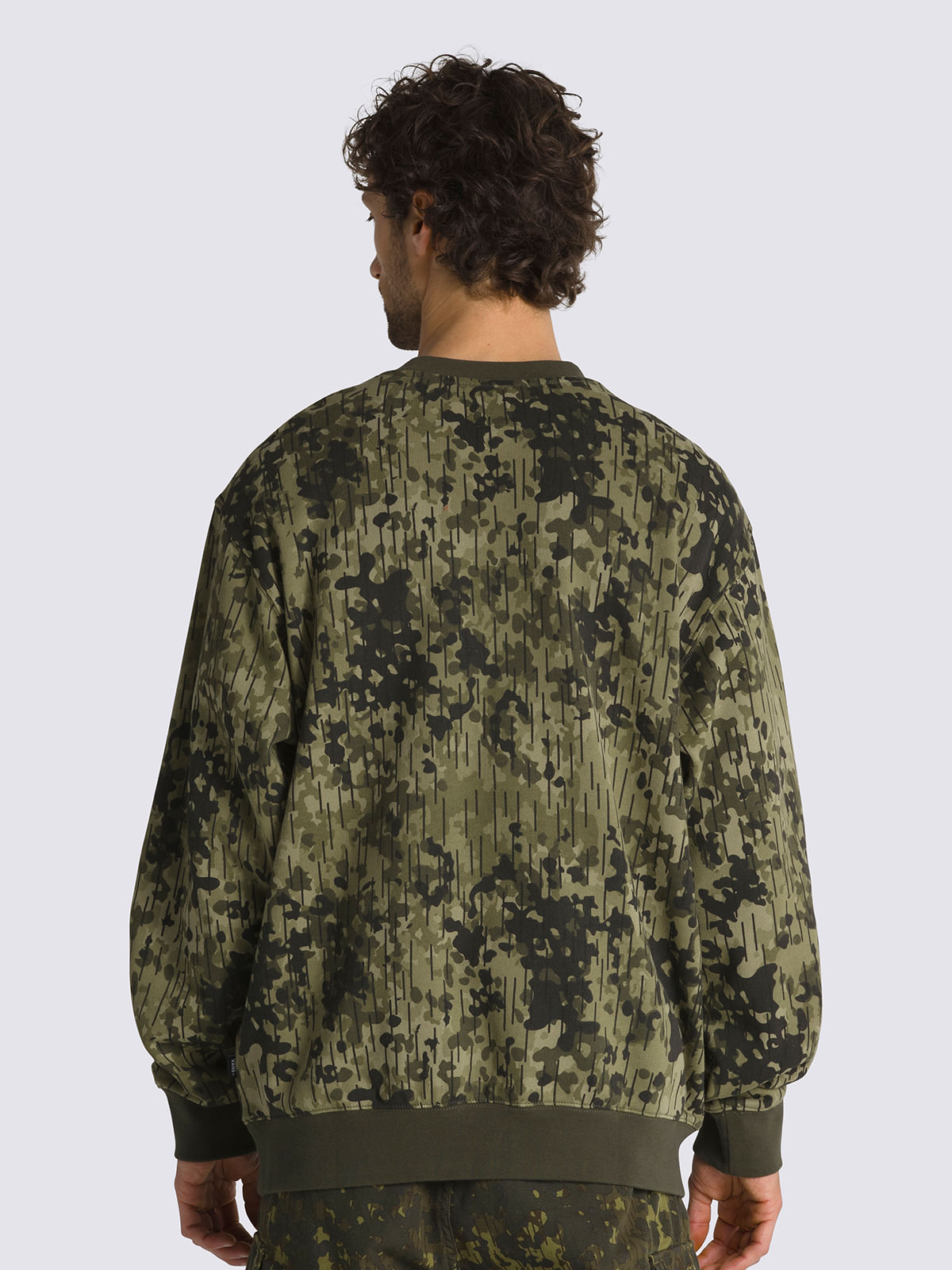 Polerón Hombre Rain Camo Crew Verde Vans-Vans Chile
