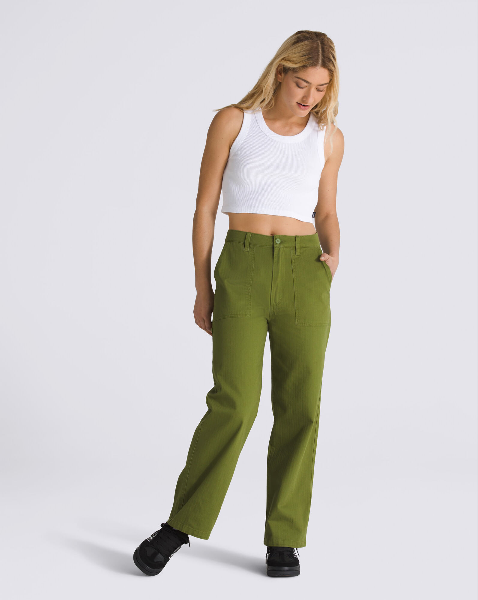 Polera S/M Casual Mujer Drew Rib Tank Blanco Vans-Vans Chile - Vans ...